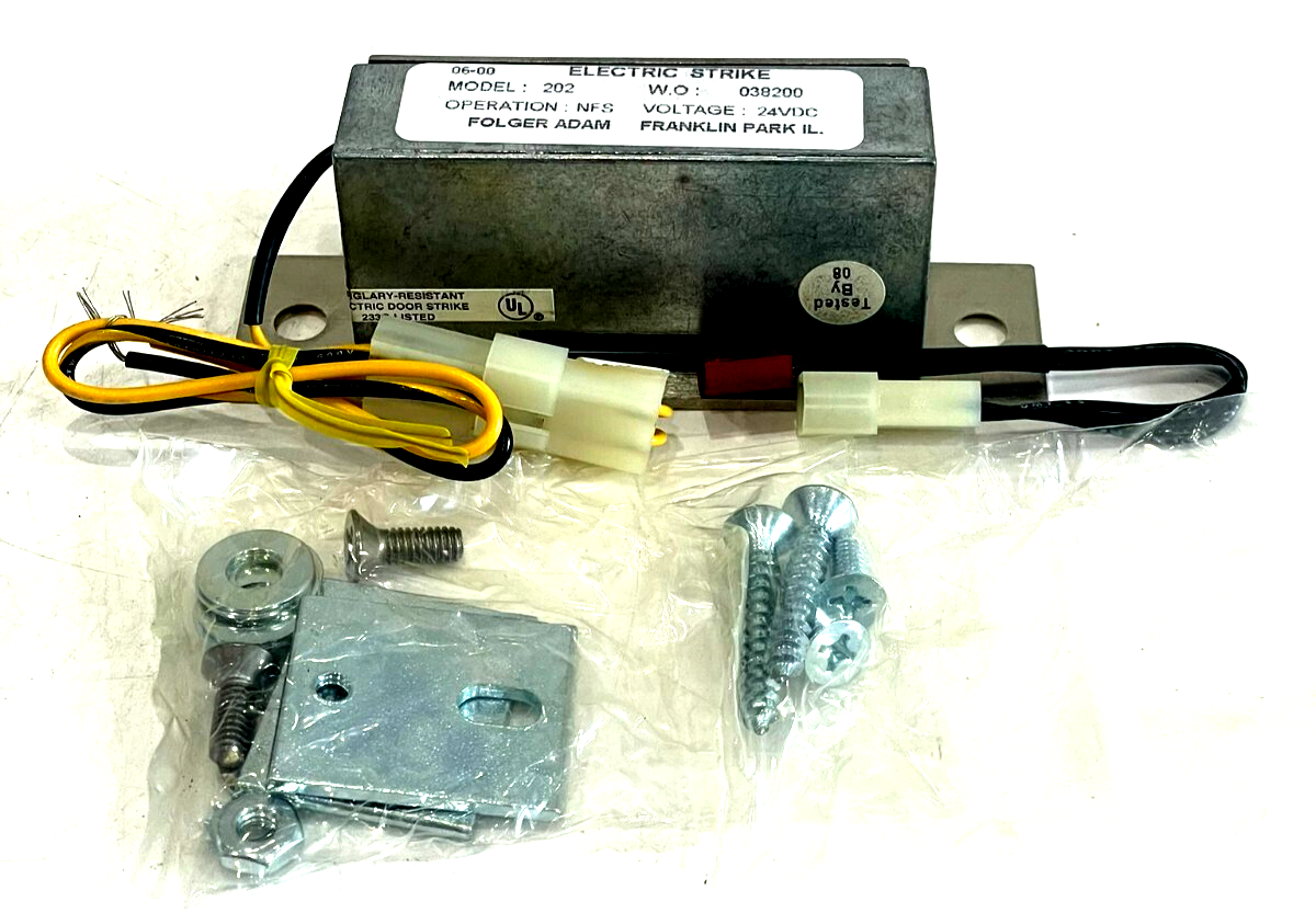 NEW FOLGERS ADAMS 202 ELECTRIC STRIKE 24VDC 4RM51 - SB Industrial ...