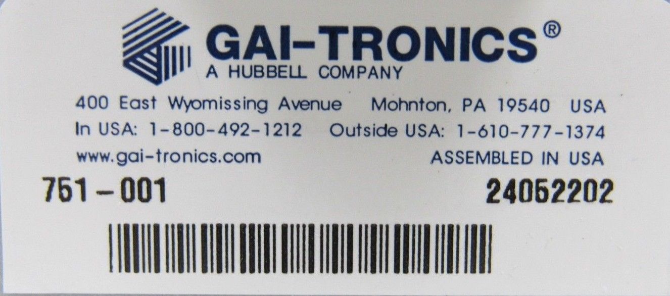 NEW GAI TRONICS 751-001 SPEAKER AMPLIFIER 751001 120VAC - SB Industrial ...