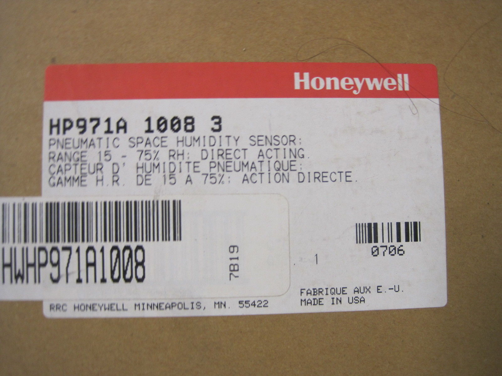 NEW HONEYWELL HP971A-1008 SENSOR HP971A1008 - SB Industrial Supply, Inc.