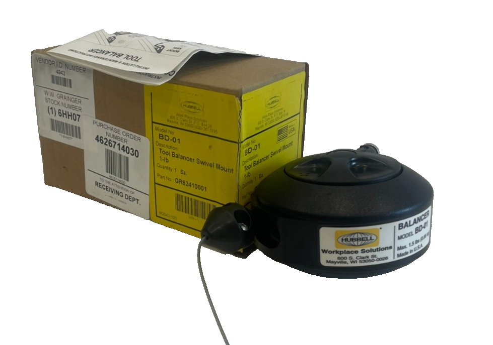 NEW HUBBELL BD-01 TOOL BALANCER SWIVEL MOUNT 1-LB GR62410001 BD01 - SB ...