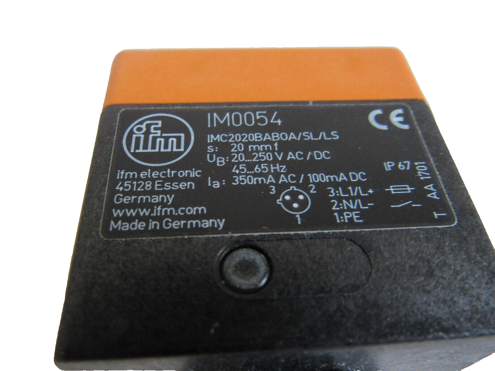 NEW IFM EFECTOR IMC2020BABOA/SL/LS-100FK-IM0054 INDUCTIVE SENSOR - SB ...