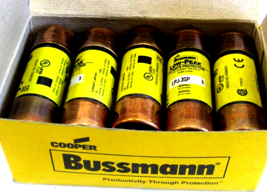 NEW LOT OF 10 BUSSMANN LPJ-3SP FUSES LPJ3SP - SB Industrial Supply, Inc.