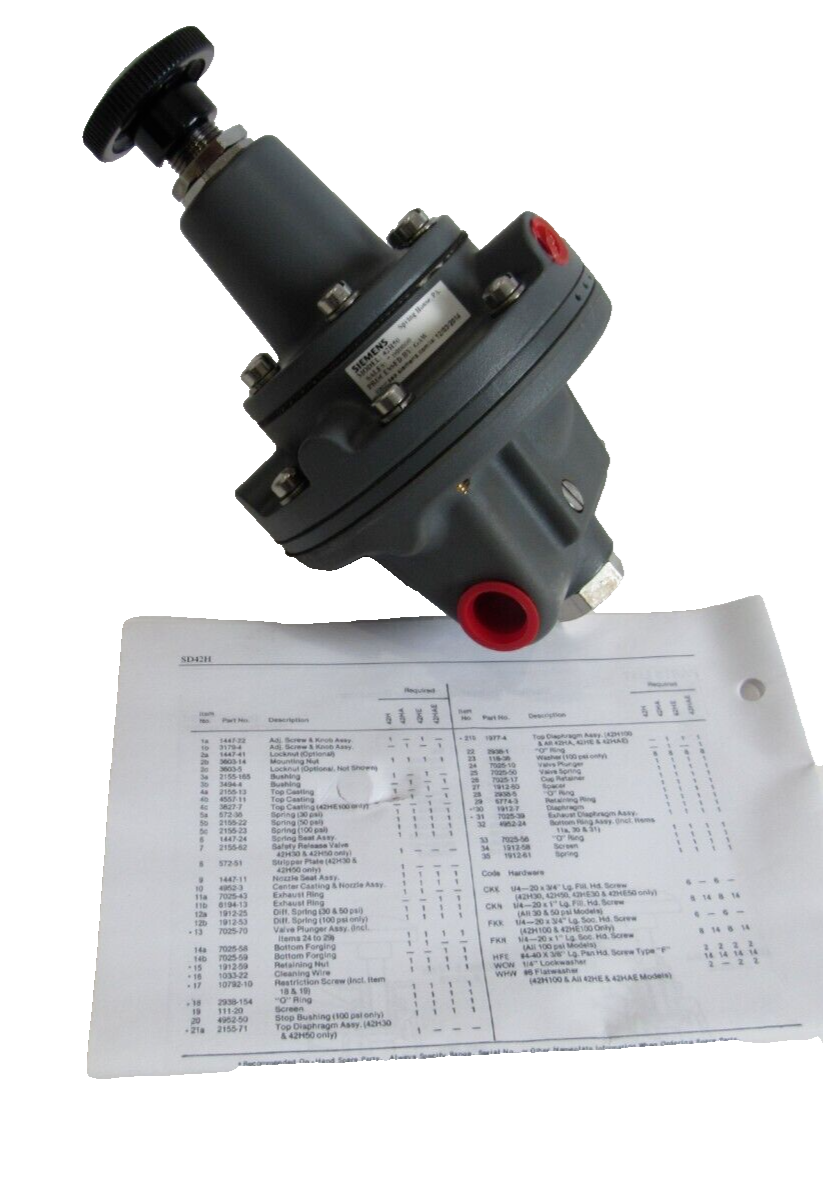 NEW SIEMENS 42H50 PRESSURE REGULATOR - SB Industrial Supply, Inc.