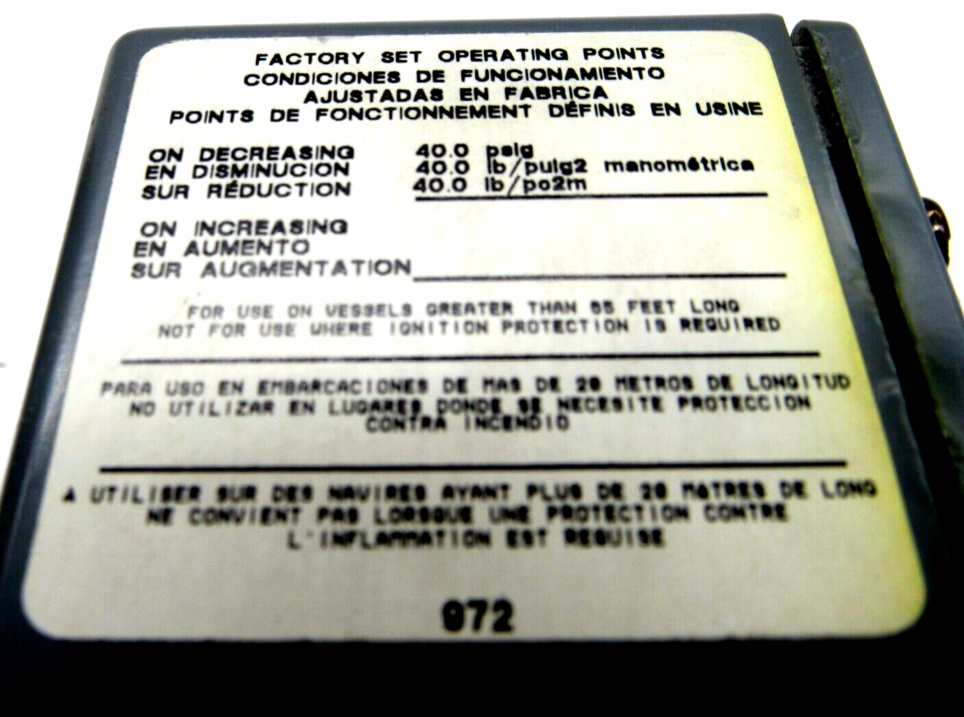 NEW SQUARE D 9012-GAW-4 PRESSURE SWITCH 9012GAW4 - SB Industrial Supply ...