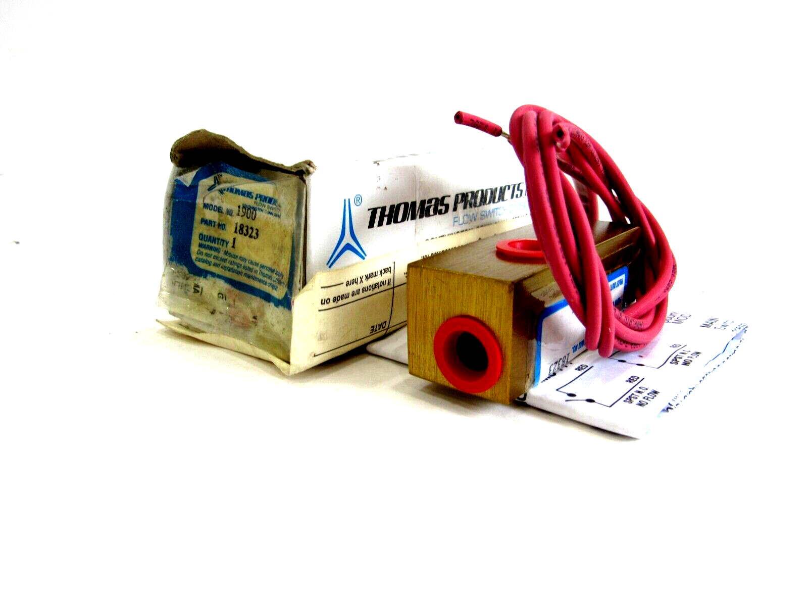 NEW THOMAS PRODUCTS 18323 LIQUID FLOW SWITCH MODEL 1900 - SB Industrial ...