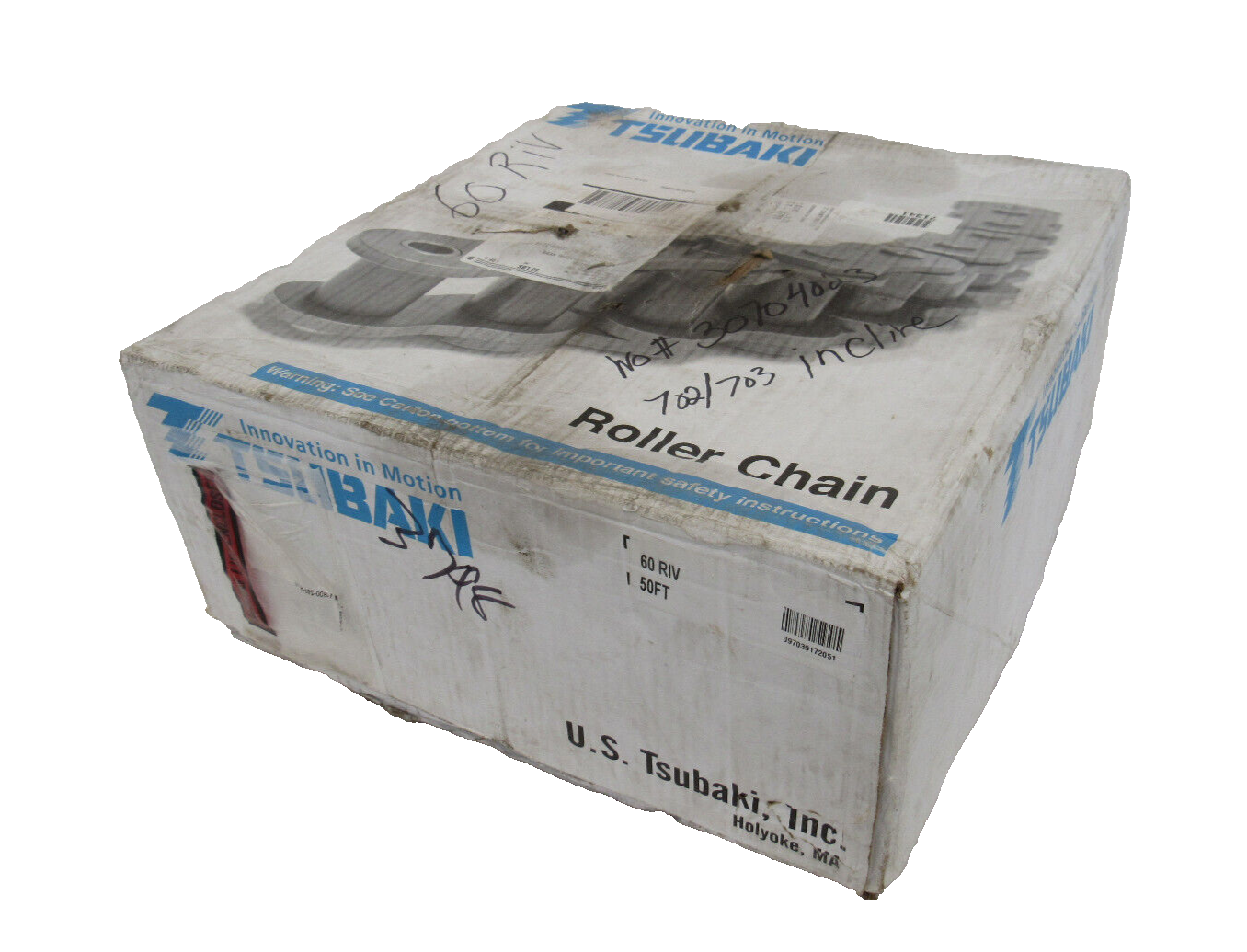 NEW TSUBAKI 60-RIV ROLLER CHAIN 50FT 60RIV - SB Industrial Supply, Inc.