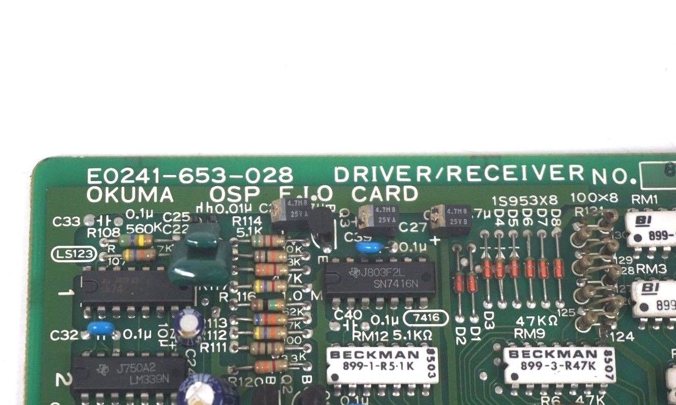USED OKUMA E0241-653-028 DRVR/RCVR BOARD C-8185-1000-1 - SB Industrial ...