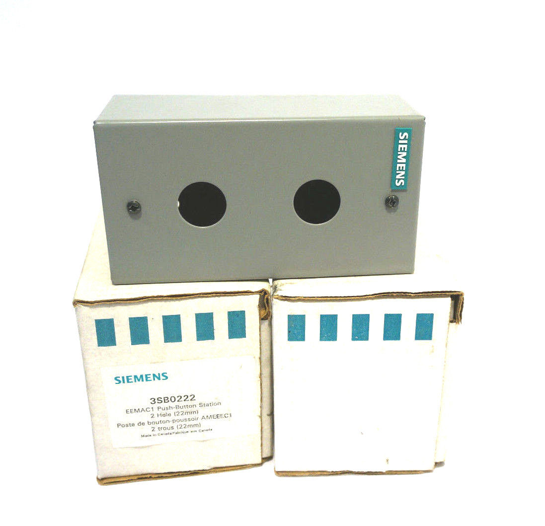 2 NEW SIEMENS 3SB0222 PUSH BUTTON STATION - SB Industrial Supply, Inc.