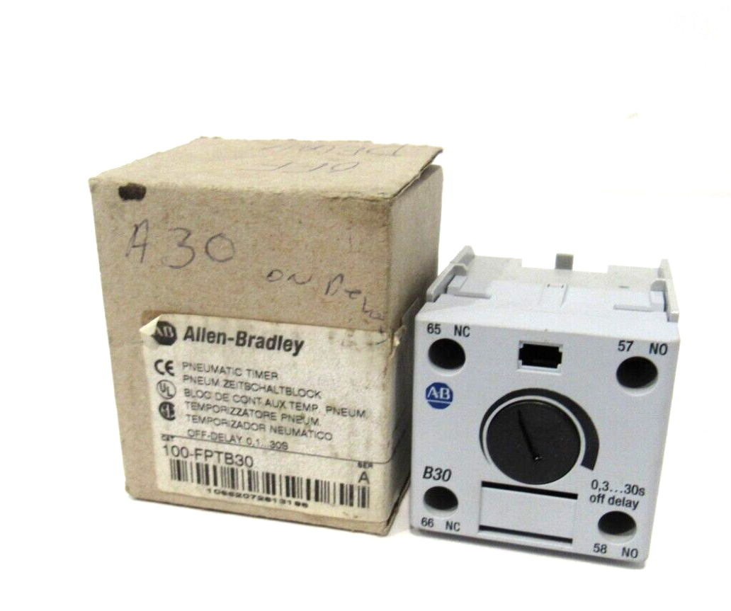 ALLEN BRADLEY 100-FPTB30 PNEUMATIC TIMER 100FPTB30 NEW SURPLUS - SB ...