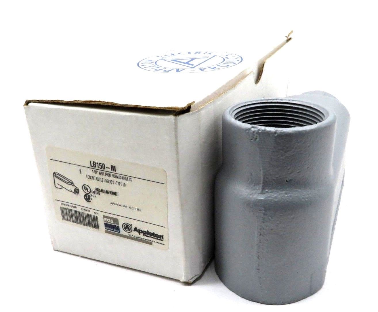 NEW APPLETON LB150-M 1 1/2 INCH CONDUIT BODY LB150M - SB Industrial ...