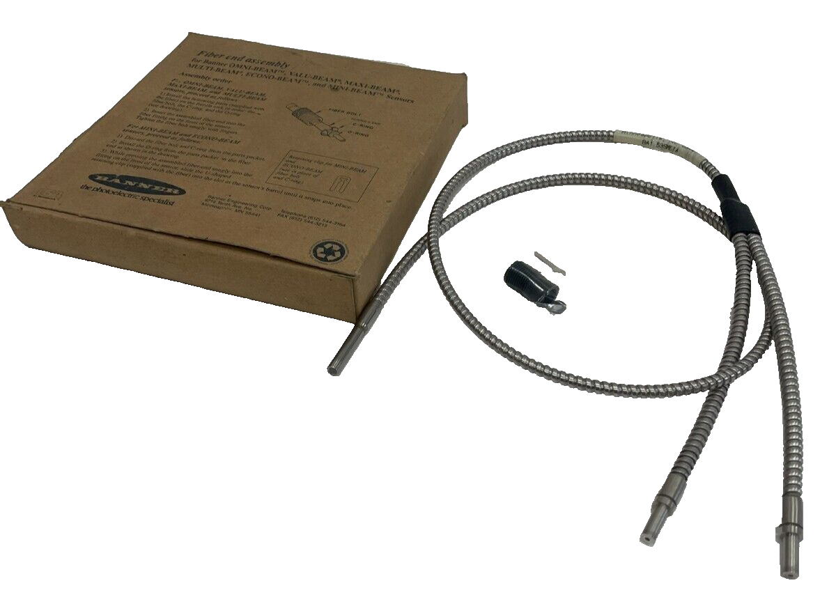 NEW BANNER ENGINEERING BA1.53SMETA FIBER OPTIC CABLE BA153SMETA - SB ...