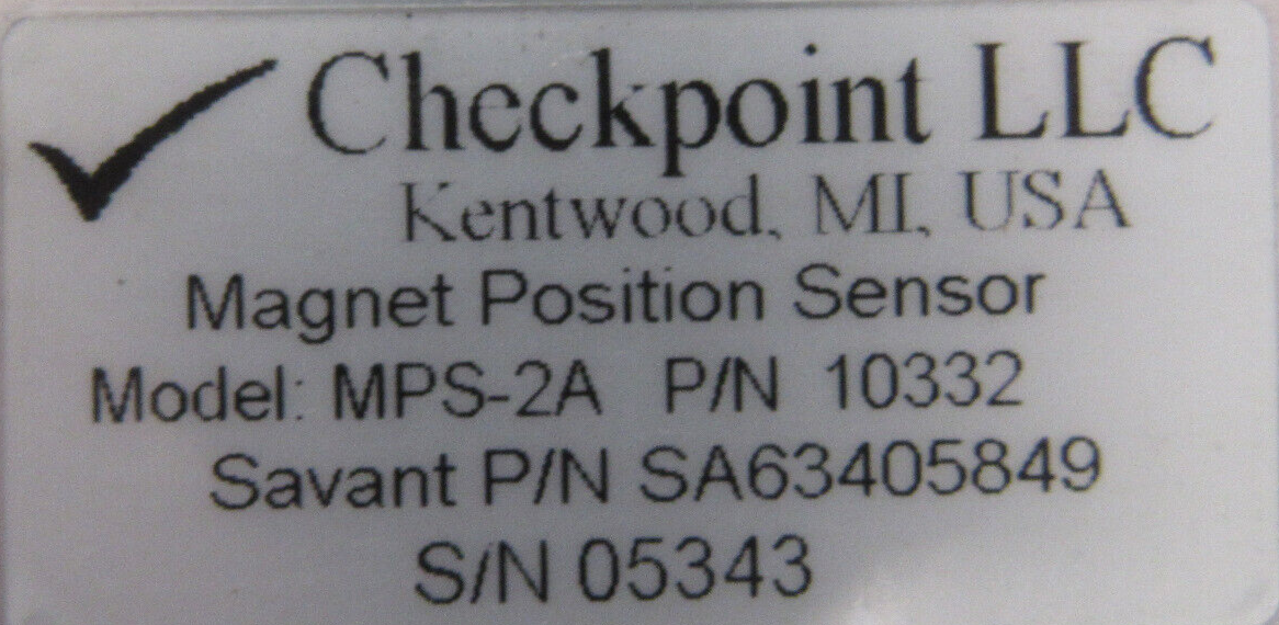 NEW CHECKPOINT MPS-2A MAGNET POSITION SENSOR 10332 SA63405849 - SB ...