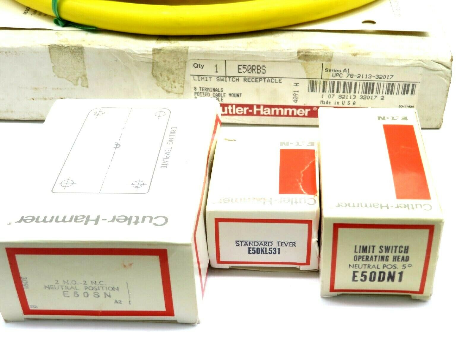 NEW CUTLER HAMMER E50RBS LIMIT SWITCH RECEPTACLE E50SN E50DN1 E50KL531 ...