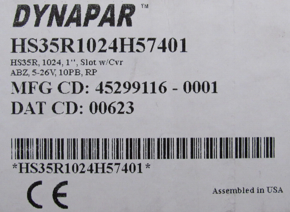NEW DYNAPAR HS35R1024H57401 ENCODER 45299116-0001 - SB Industrial ...