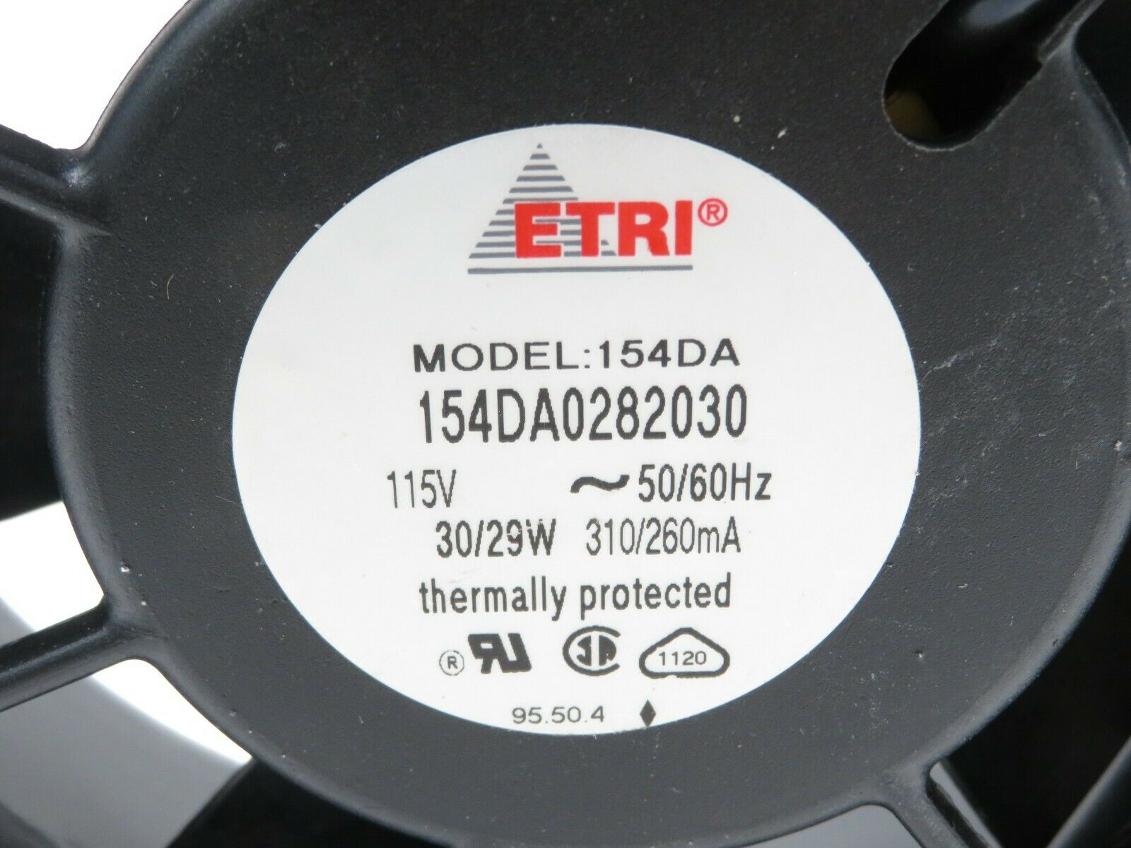 NEW ETRI 154DA0282030 AXIAL FAN 115V 50/60HZ - SB Industrial Supply, Inc.
