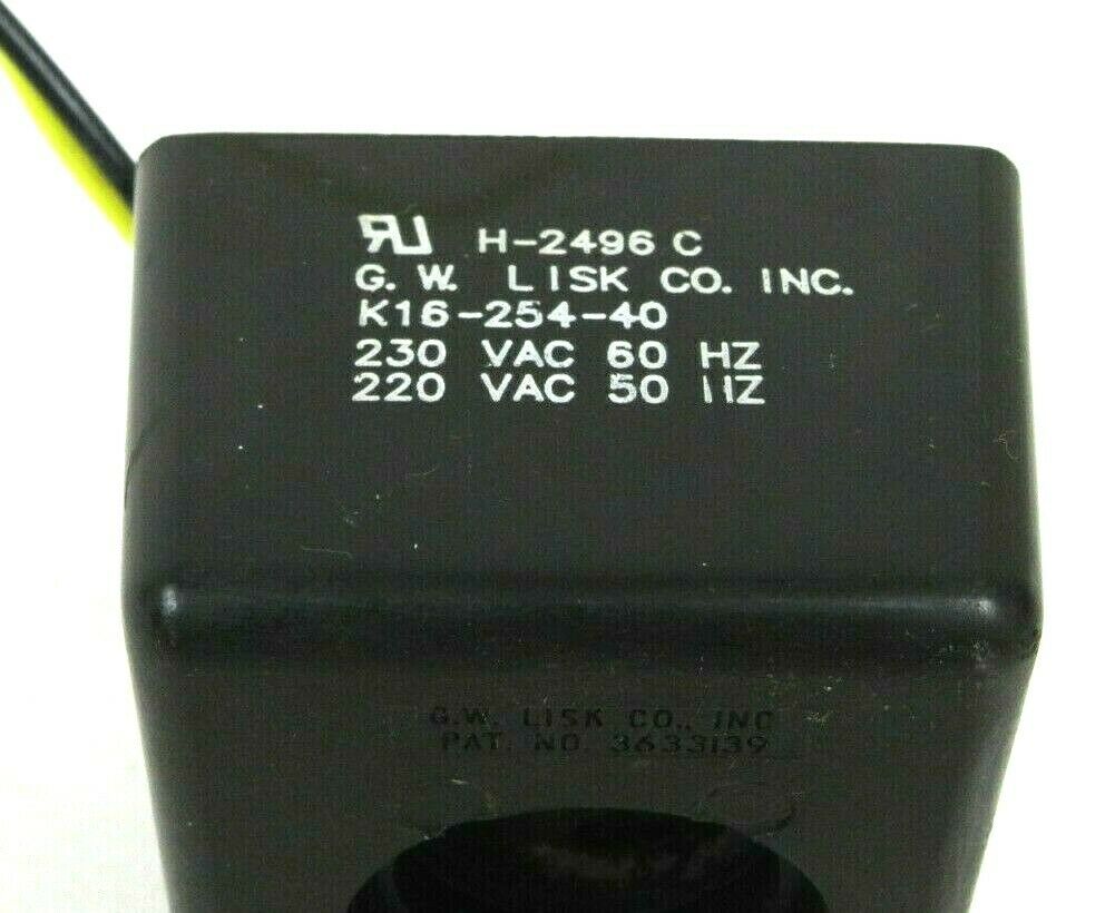 NEW G.W LISK H-2496 K16-254-40 SOLENOID COIL K1625440 - SB Industrial ...