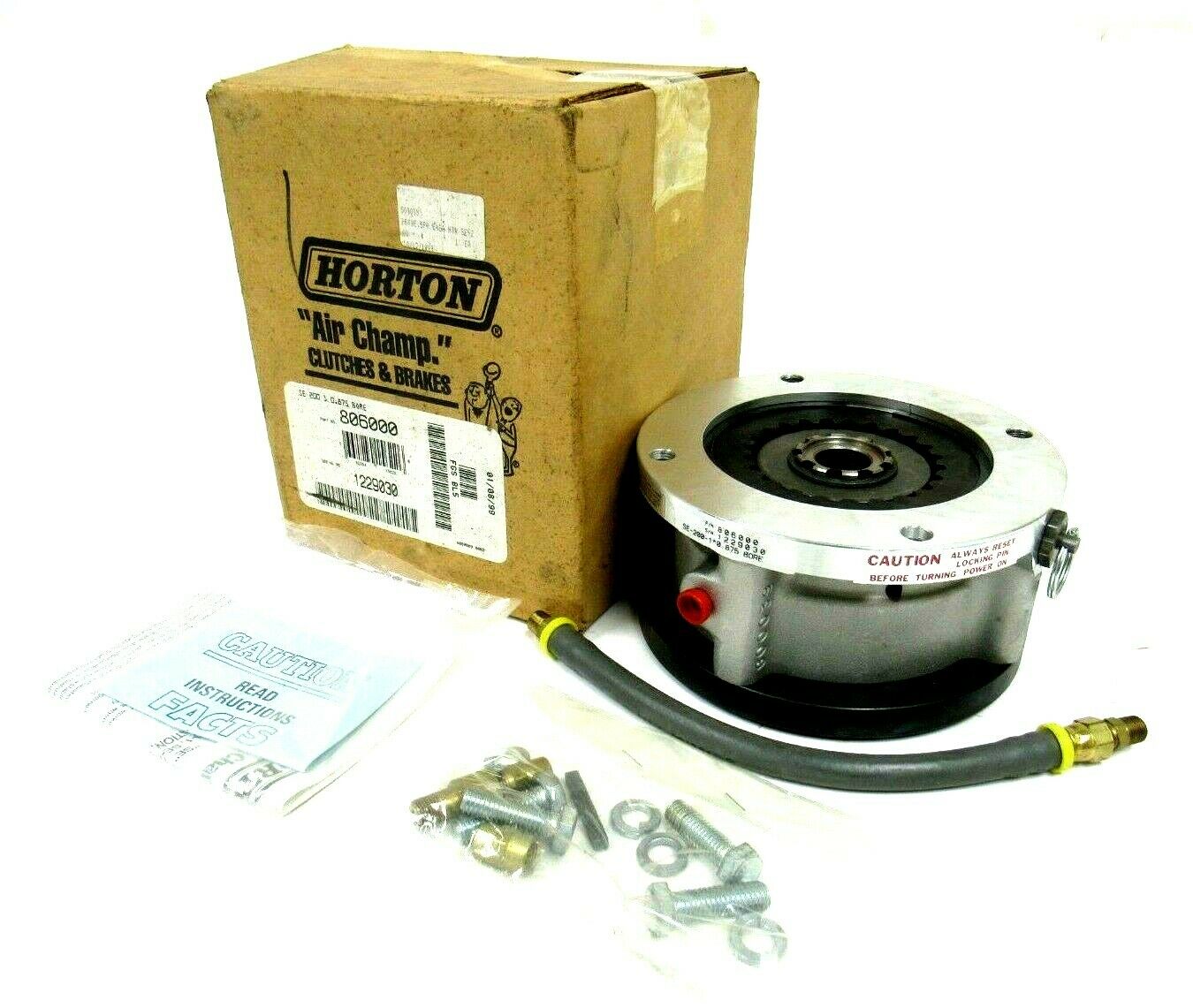 NEW HORTON 806000 MOTOR BRAKE SE 200 1 0.875 BORE - SB Industrial ...