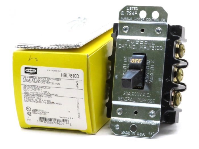 NEW HUBBELL HBL7810D DISCONNECT SWITCH - SB Industrial Supply, Inc.