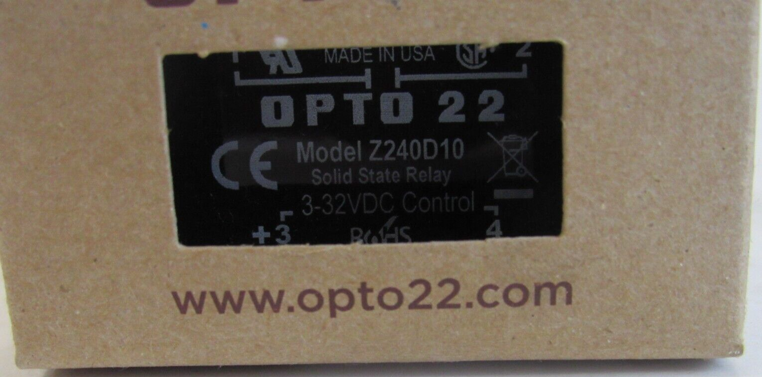NEW LOT OF 3 OPTO 22 Z240D10 SOLID STATE RELAY 3-32VDC - SB Industrial Supply, Inc.