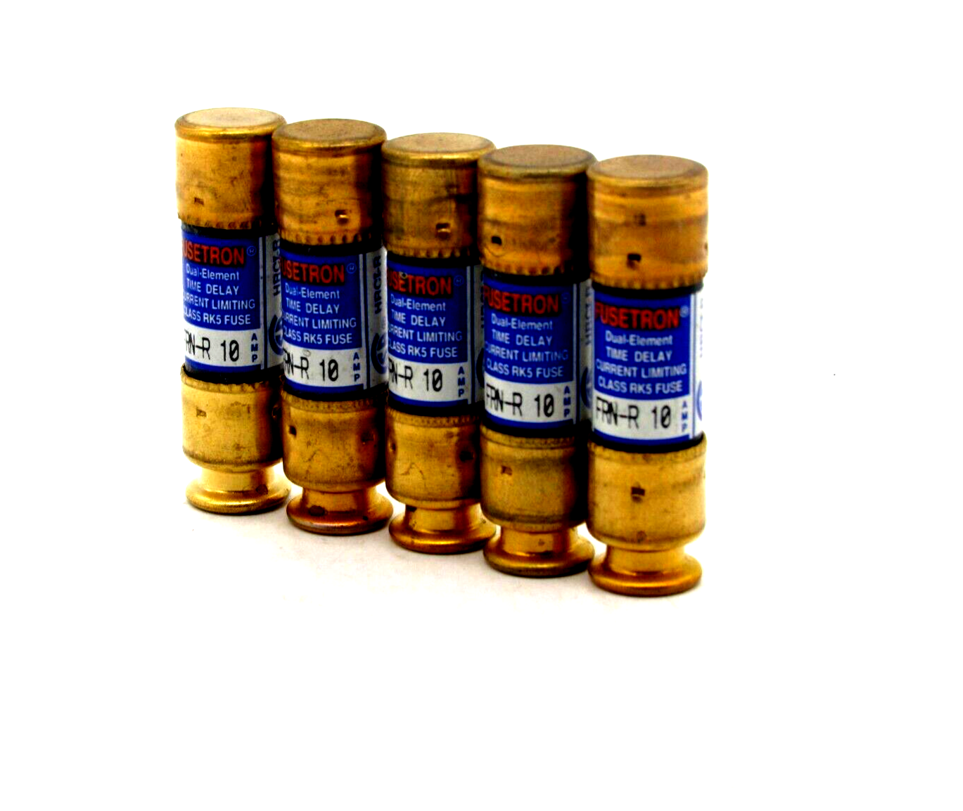 NEW LOT OF 5 FUSETRON FRN-R-10 FUSES 250 V FRNR10 - SB Industrial ...