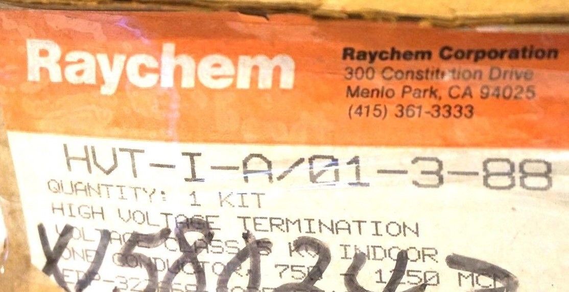NEW RAYCHEM HVT-I-A / 01-3-88 HIGH VOLTAGE TERMINATION KIT HVTIA ...