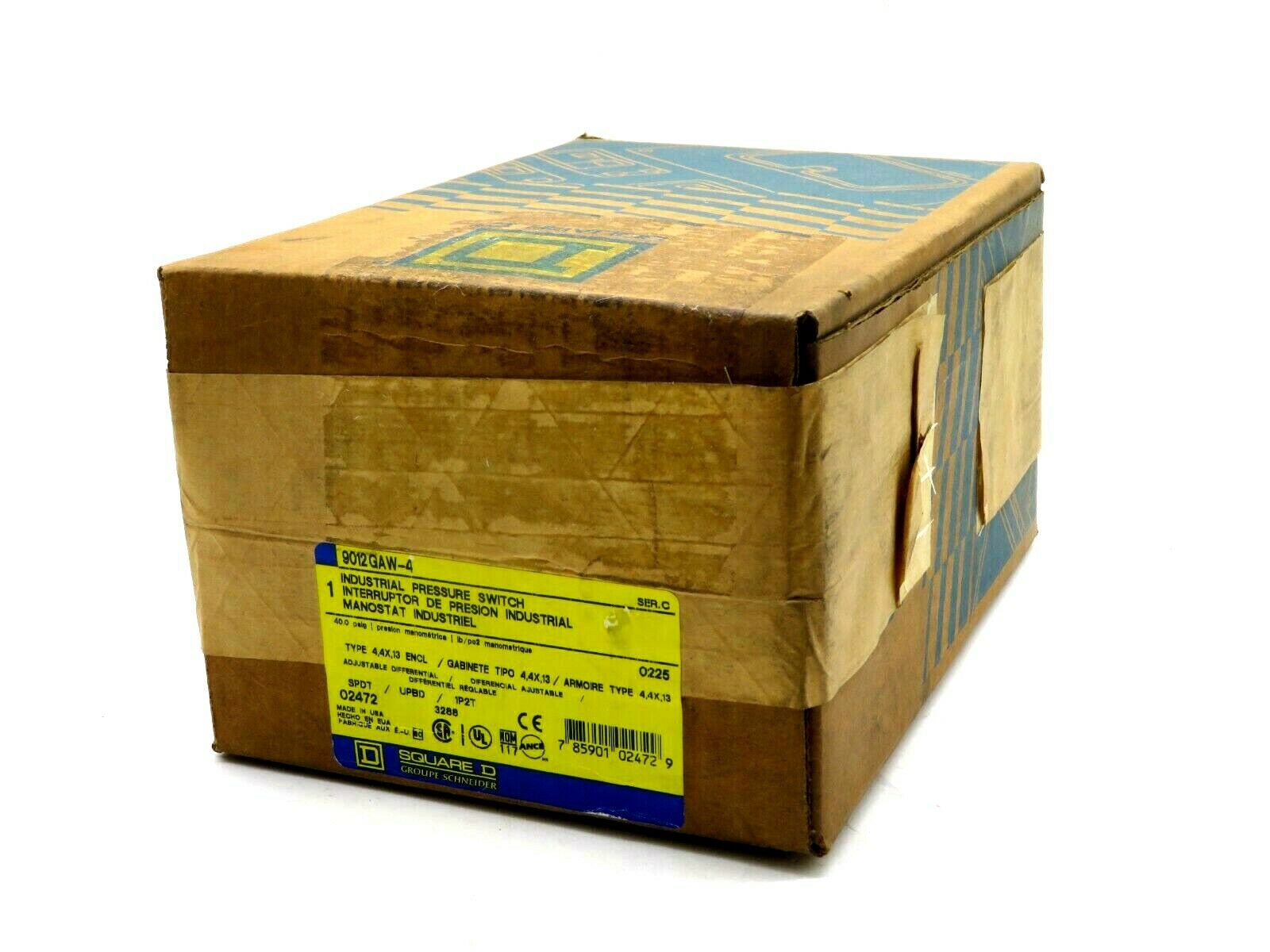 NEW SQUARE D 9012GAW-4 PRESSURE SWITCH 9012GAW4 - SB Industrial Supply ...