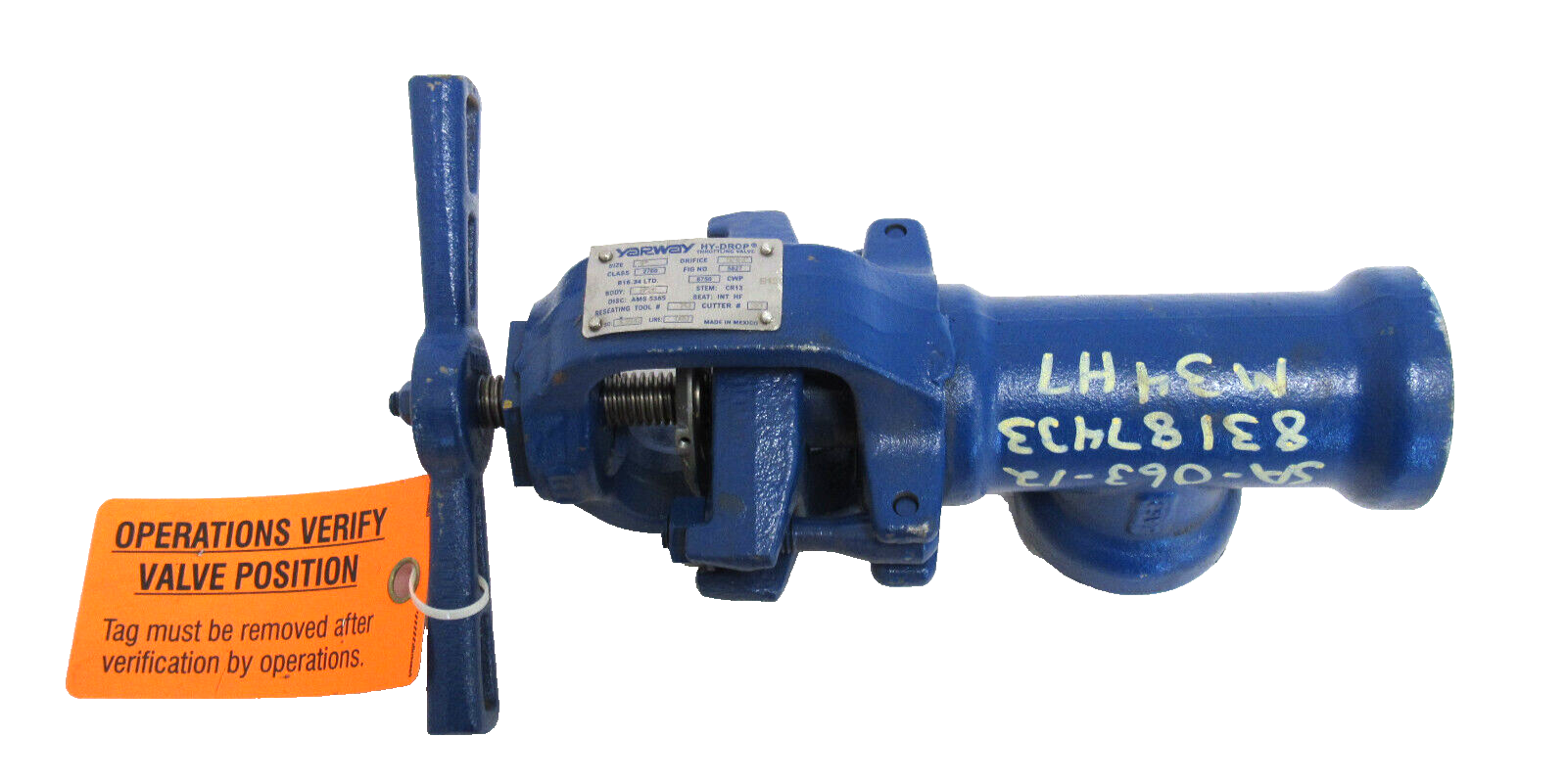 NEW YARWAY 5827 HY-DROP THROTTLING VALVE 1" 2700 - SB Industrial Supply ...