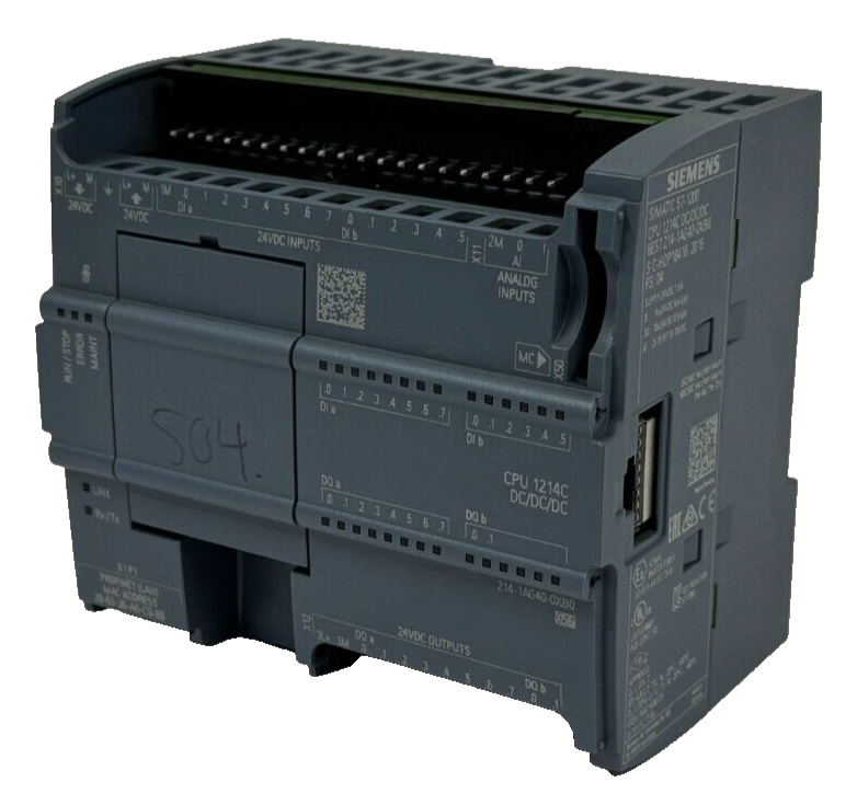 USED SIEMENS 6ES7 214-1AG40-0XB0 CPU MODULE S7-1200 CPU 1214C DC/DC/DC ...