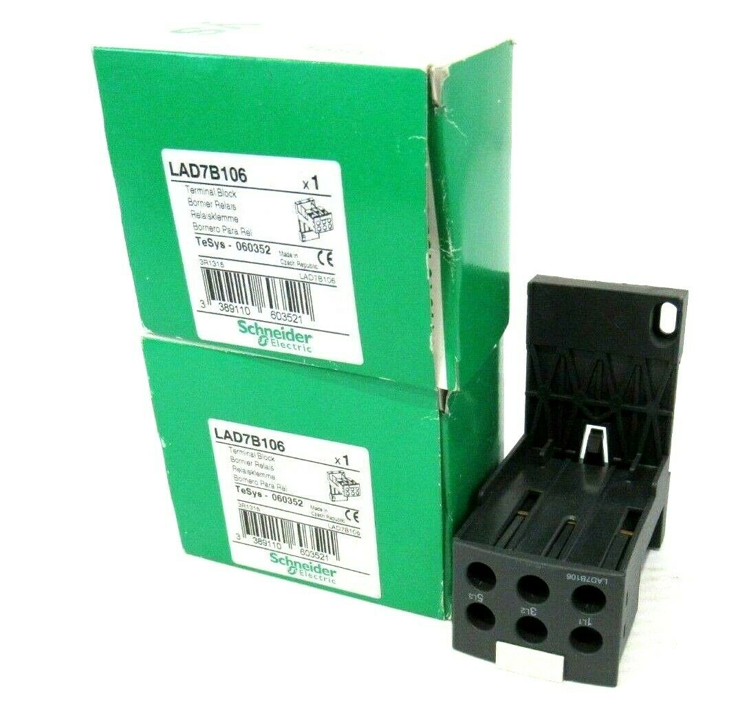LOT OF 2 NEW SCHNEIDER ELECTRIC LAD7B106 TERMINAL BLOCKS - SB ...