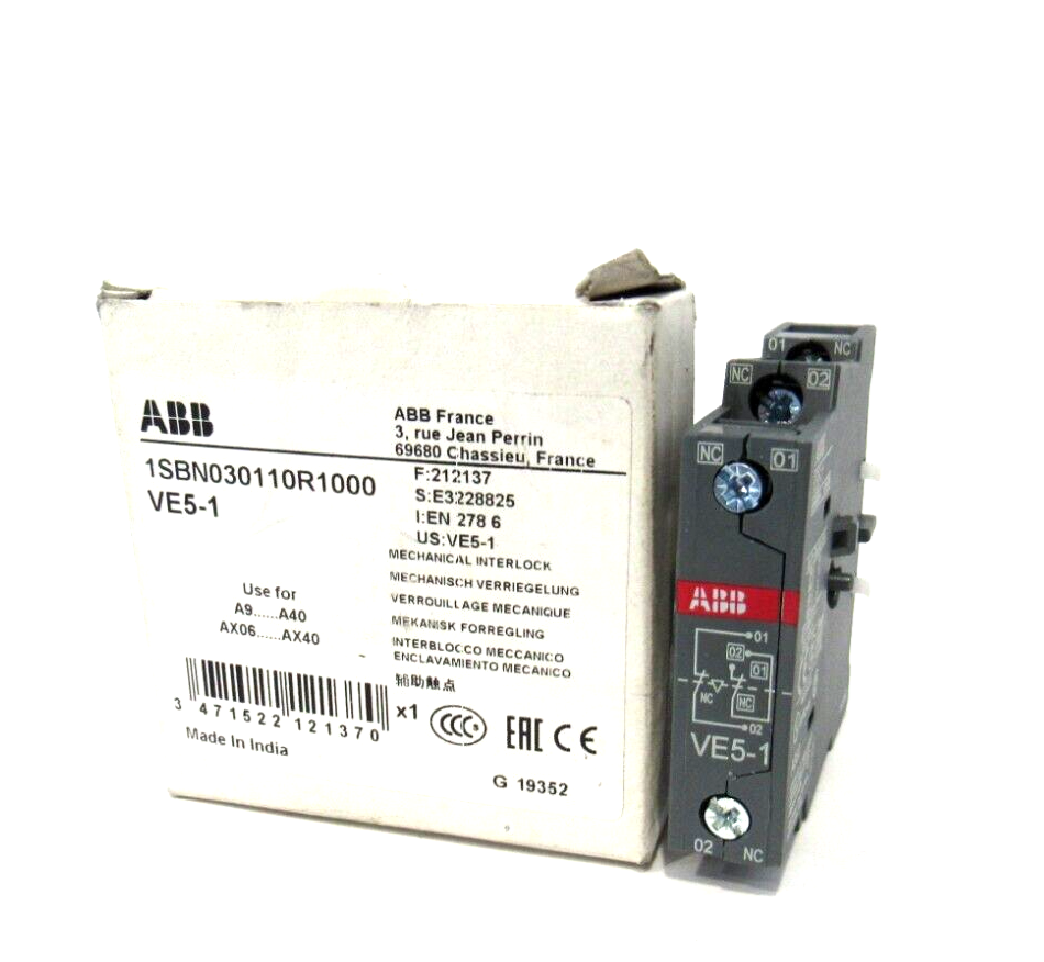 NEW ABB 1SBN030110R1000 MECHANICAL INTERLOCK SWITCH VE5-1 - SB ...