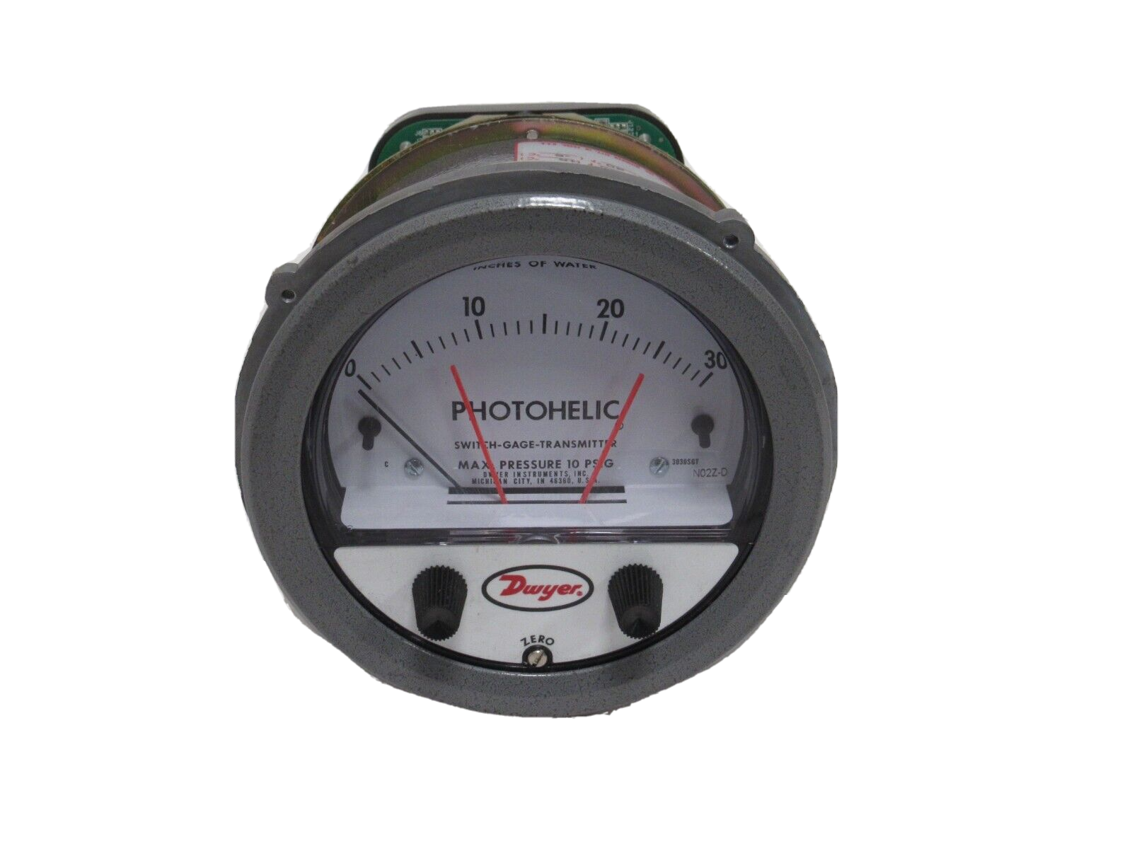 NEW DWYER 3030SGT PHOTOHELIC PRESSURE SWITCH/GAGE 0-30 SERIES 3000SGT ...