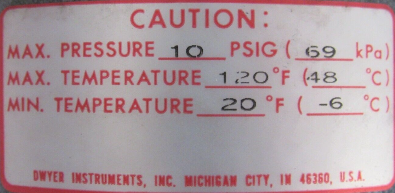 NEW DWYER 3030SGT PHOTOHELIC PRESSURE SWITCH/GAGE 0-30 SERIES 3000SGT ...