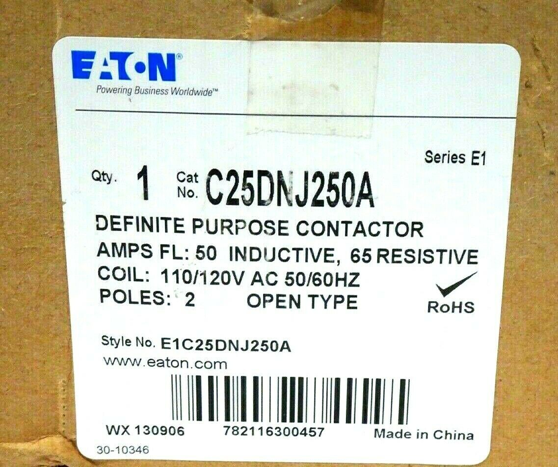 NEW EATON C25DNJ250A CONTACTOR SER.E1 - SB Industrial Supply, Inc.