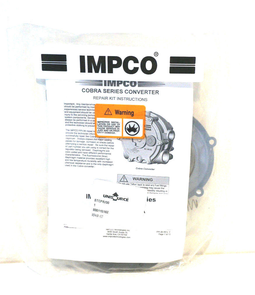 NEW IMPCO 800115162 REPAIR KIT BTCPR / 00 - SB Industrial Supply, Inc.