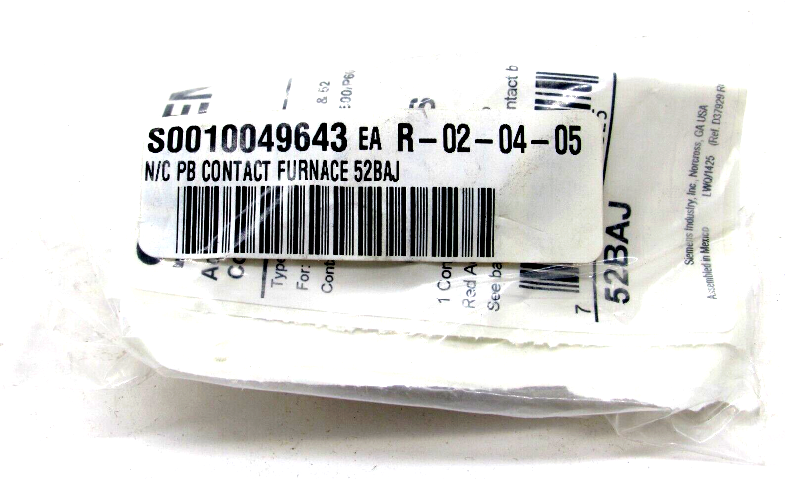 NEW LOT OF 10 SIEMENS 52BAJ CONTACT BLOCK KIT - SB Industrial Supply, Inc.