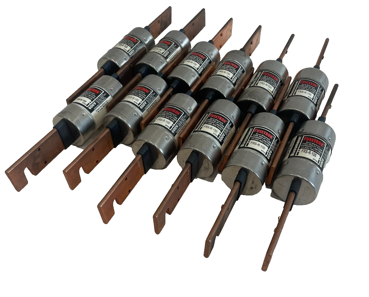 NEW LOT OF 12 BUSSMANN FRS-R-150 FUSES 600V FRSR150 - SB Industrial ...