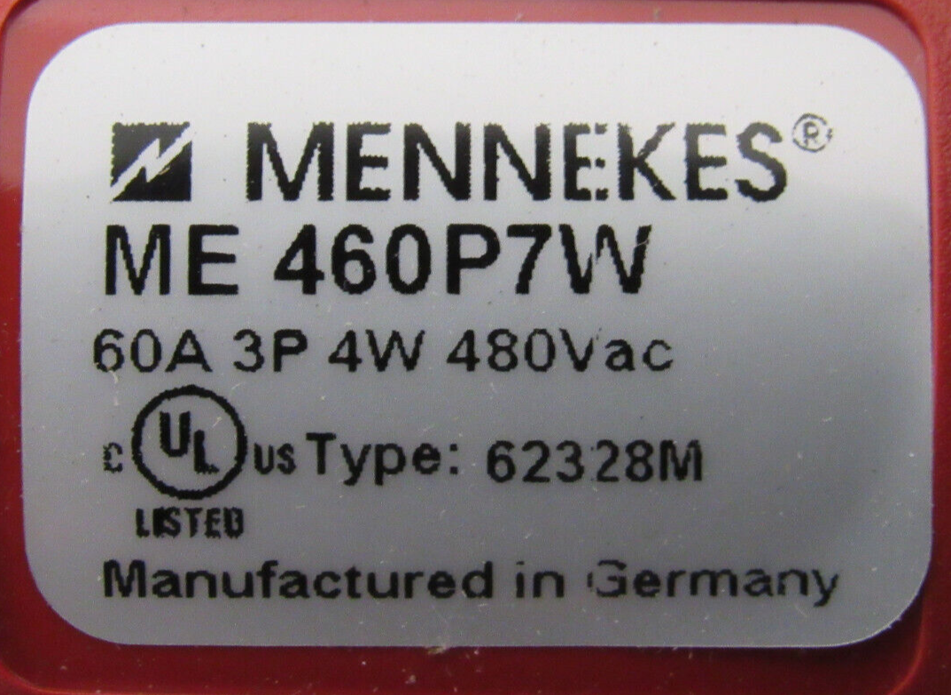 NEW MENNEKES ME460P7W WATERTITE PLUG 60A 480V - SB Industrial Supply, Inc.