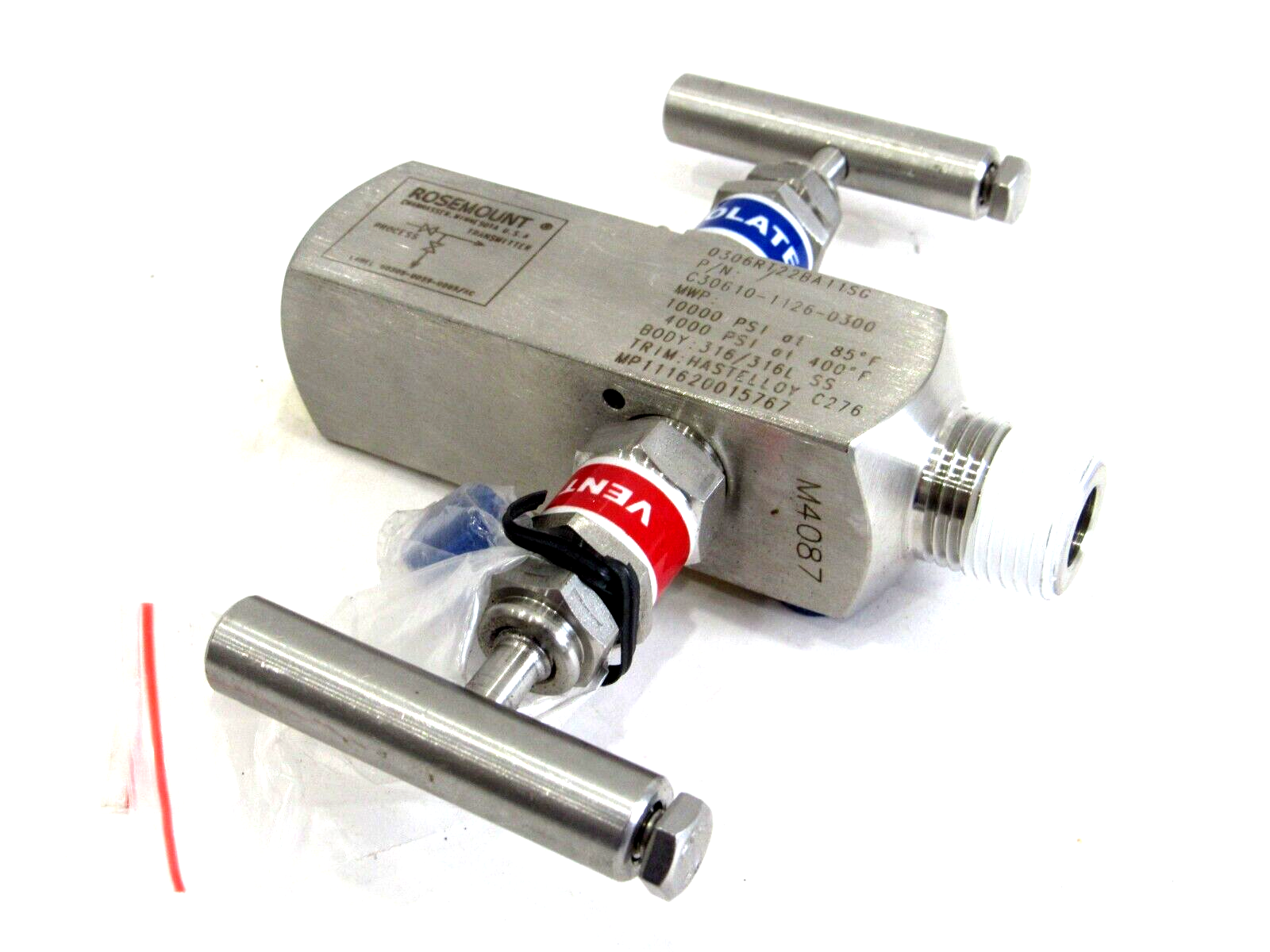 NEW ROSEMOUNT 0306RT22BA11SG INLINE MANIFOLD - SB Industrial Supply, Inc.