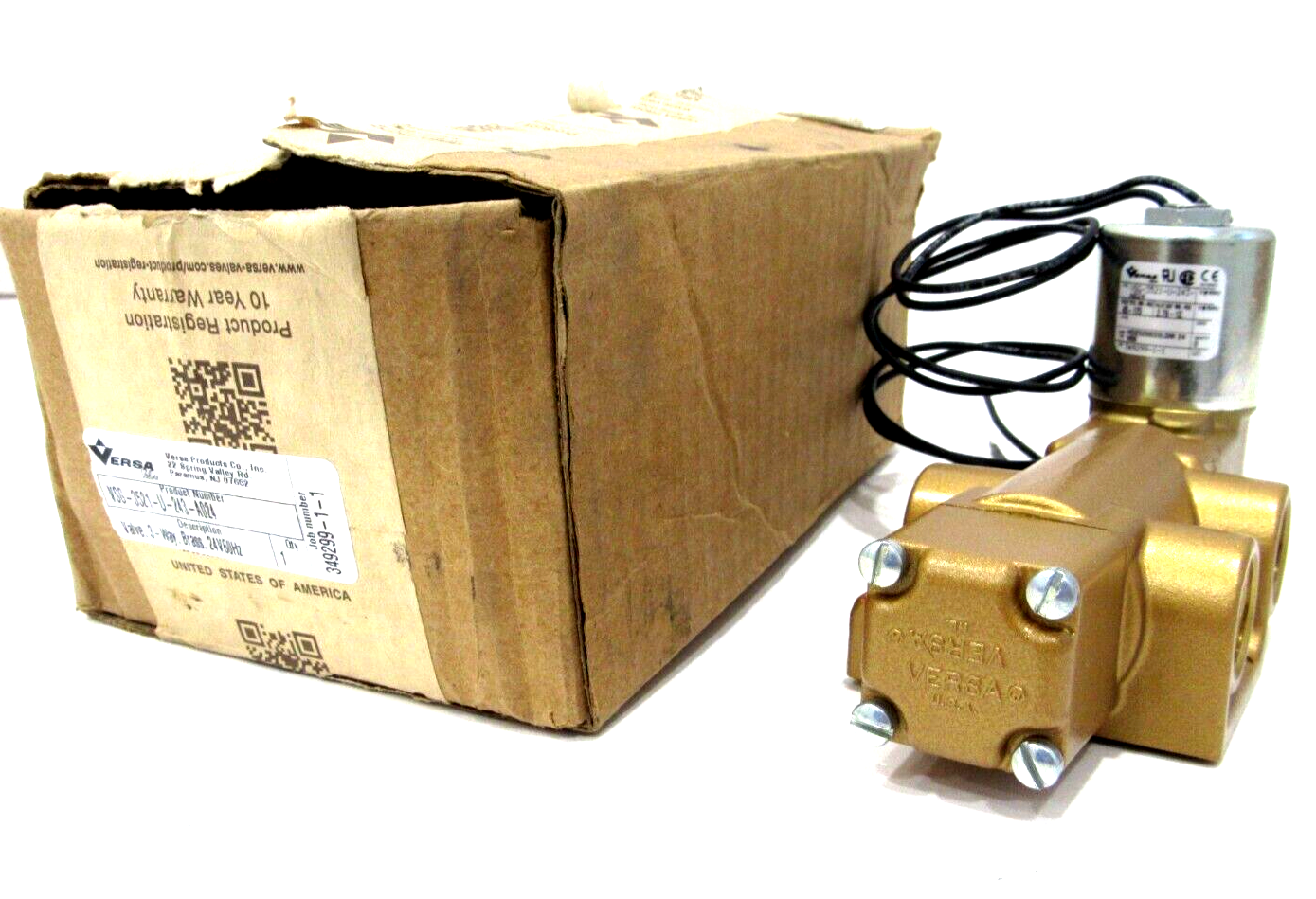 NEW VERSA VALVES VSG-3521-U-243-A024 THREE-WAY BRASS VALVE ...