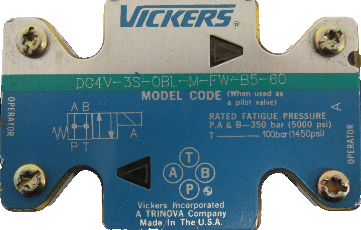 NEW VICKERS 02-127450 VALVE CT5060ABMFWB5100 DG4V-3S-0BL-M-FW-B5-60 ...