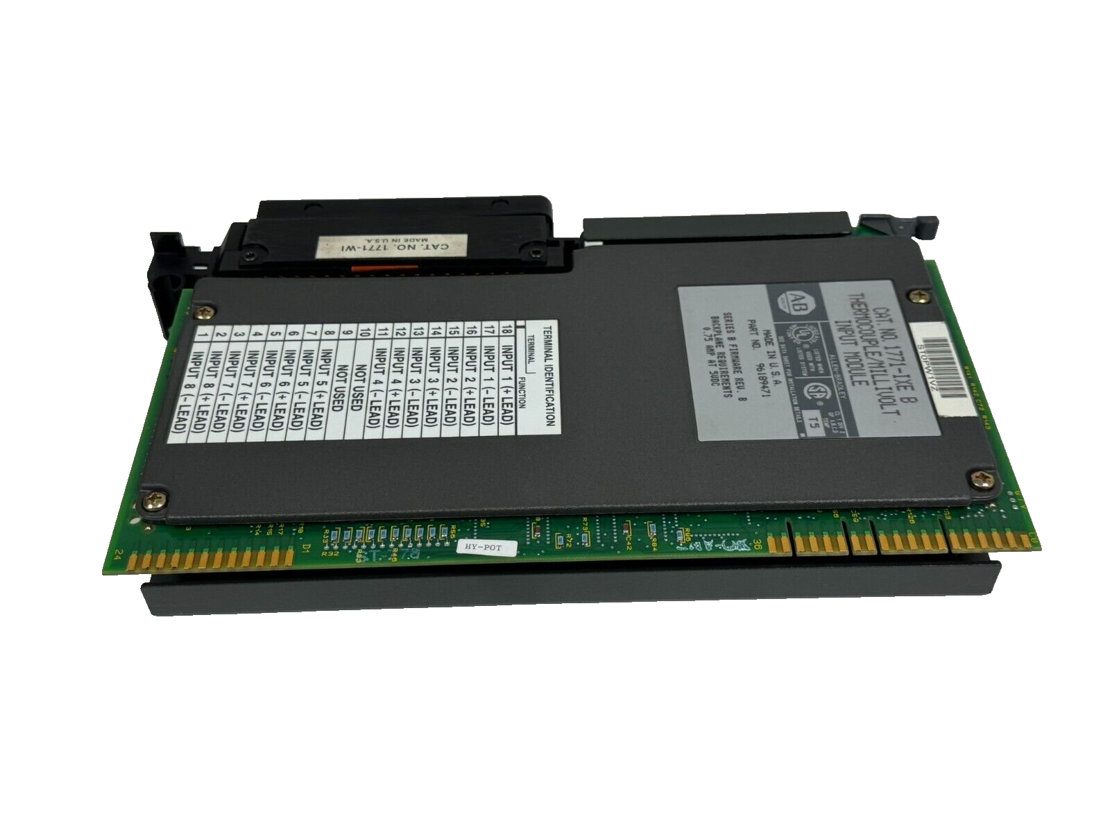 USED ALLEN BRADLEY 1771-IXE TC/MV INPUT MODULE SER. B FW. REV: B ...