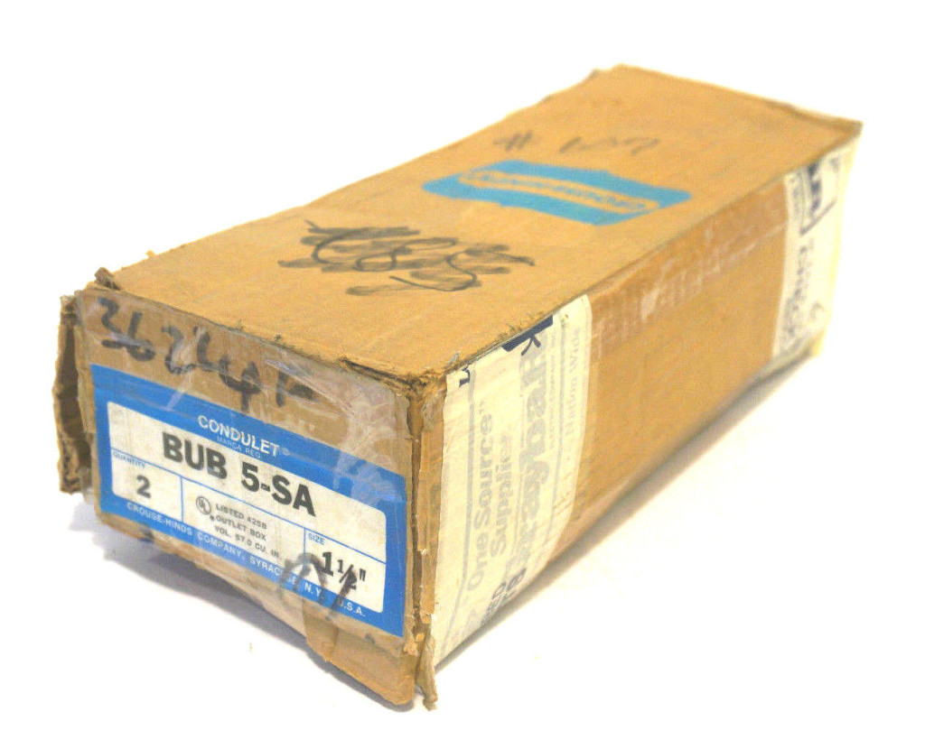 2 NEW CROUSE HINDS BUB 5-SA CONDUIT BODY BUB5SA 1 1/2'' - SB Industrial ...