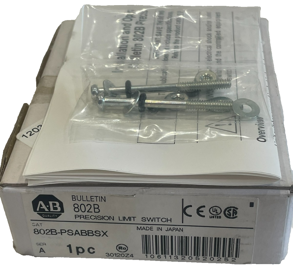 ALLEN BRADLEY 802B-PSABBSX PRECISION LIMIT SWITCH 802BPSABBSX NEW ...