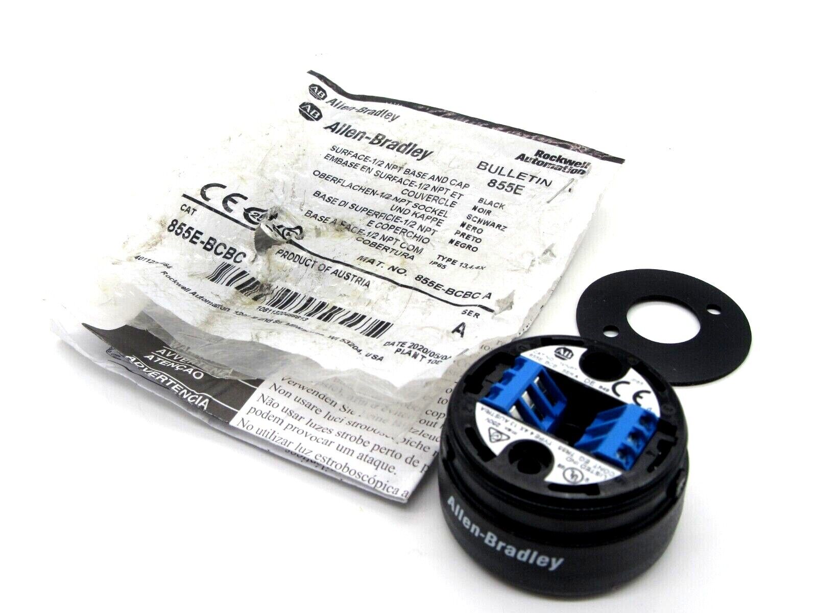 NEW ALLEN BRADLEY 855E-BCB STACK LIGHT BASE SER.A 855E-BCBC 855EBCB ...