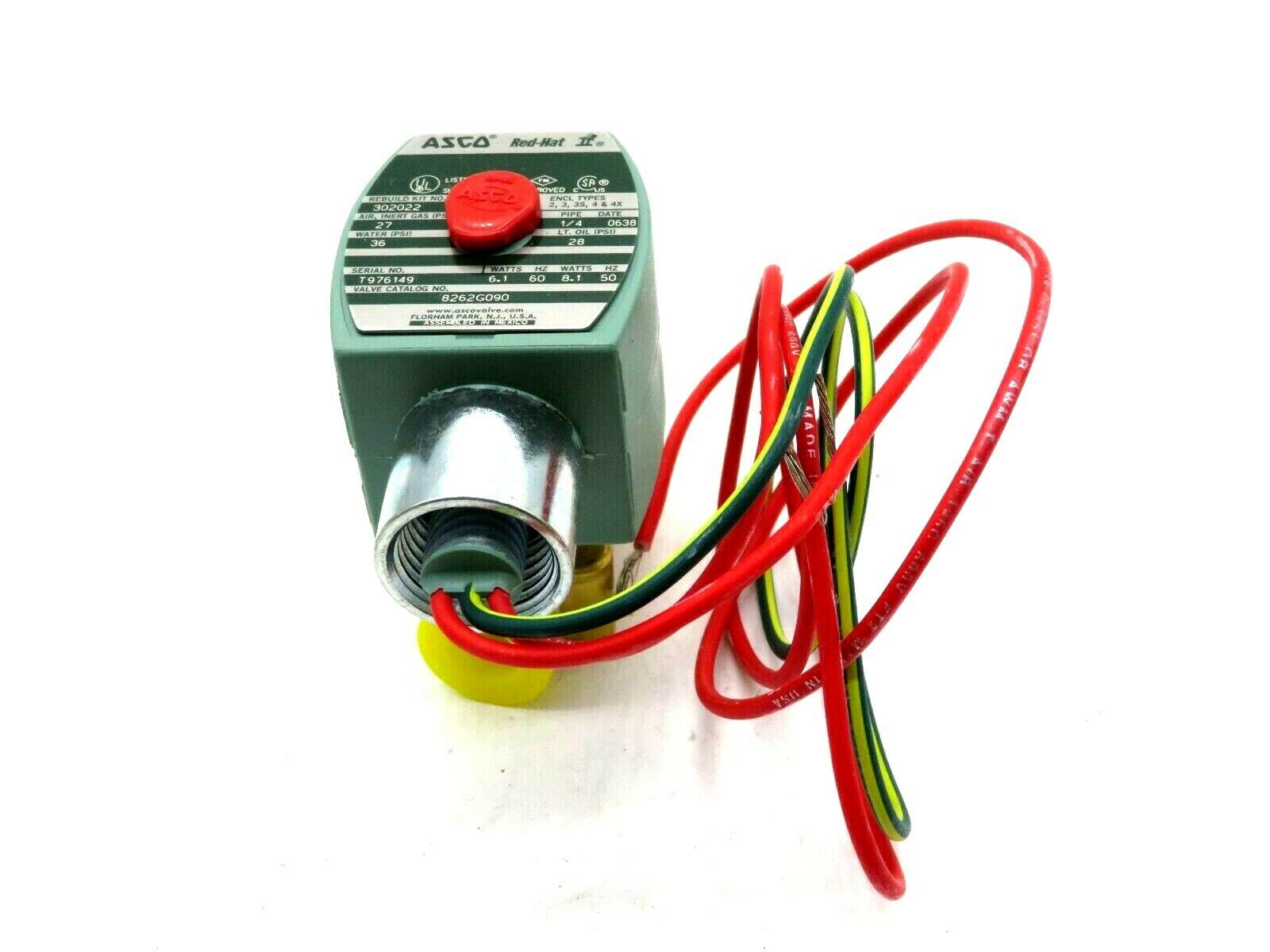 NEW ASCO 8262G090 SOLENOID VALVE 120/60 110/50 - SB Industrial Supply, Inc.