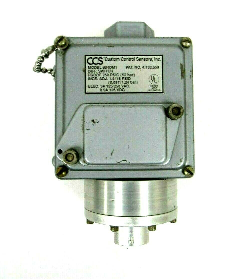 NEW CUSTOM CONTROL SENSORS 604DM1 DIFFERENTIAL SWITCH - SB Industrial ...