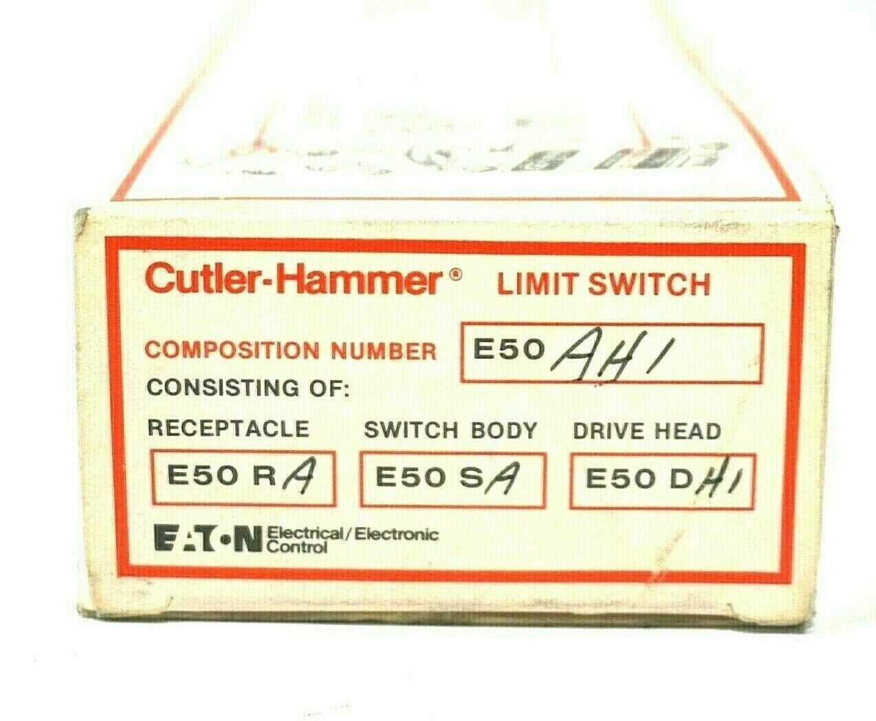 NEW CUTLER HAMMER E50AH1 LIMIT SWITCH E50RA,E50SA,E50DH1 - SB ...