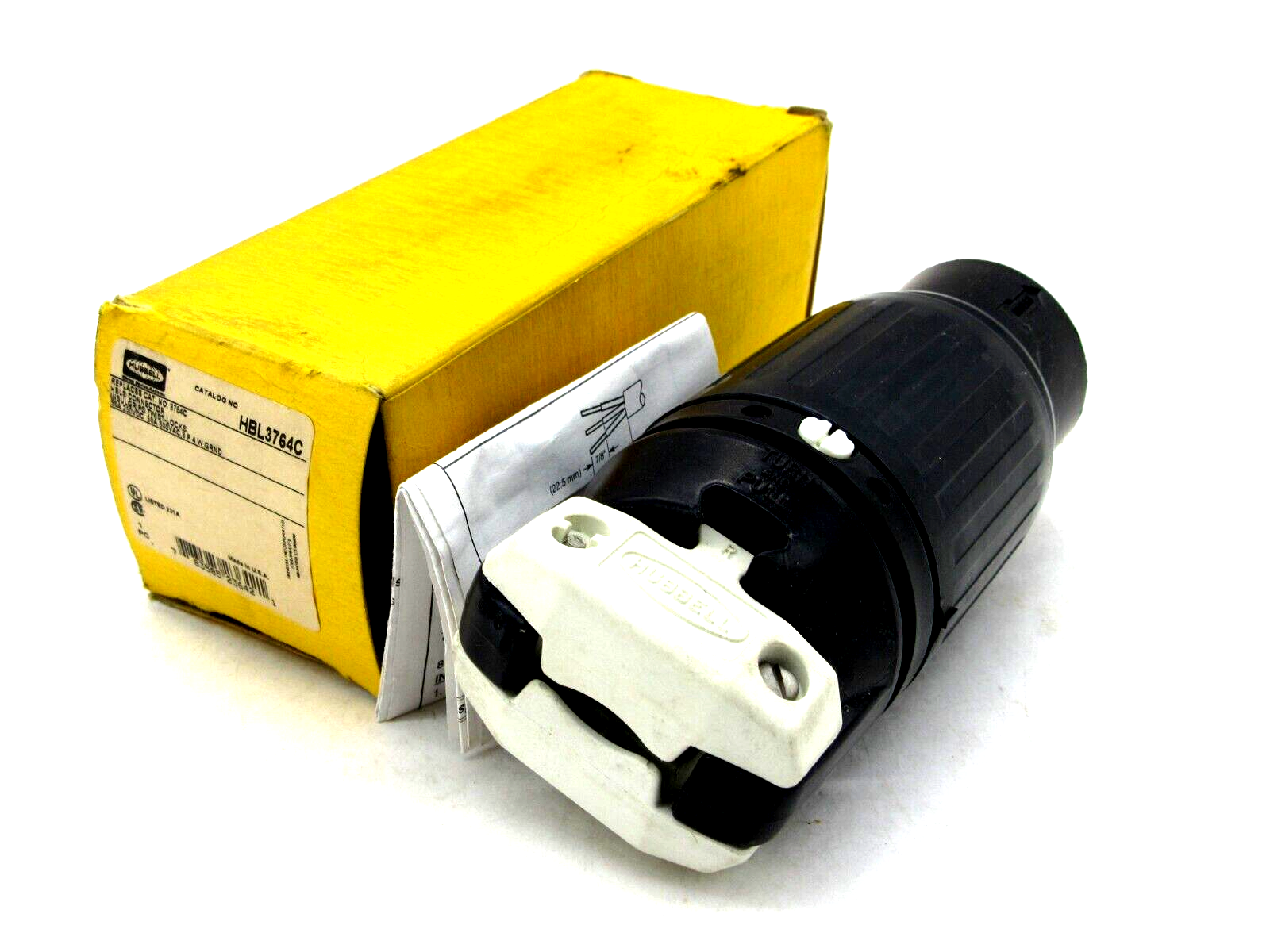 NEW HUBBELL HBL3764C CONNECTOR 50AMP 250VDC 600VAC - SB Industrial ...