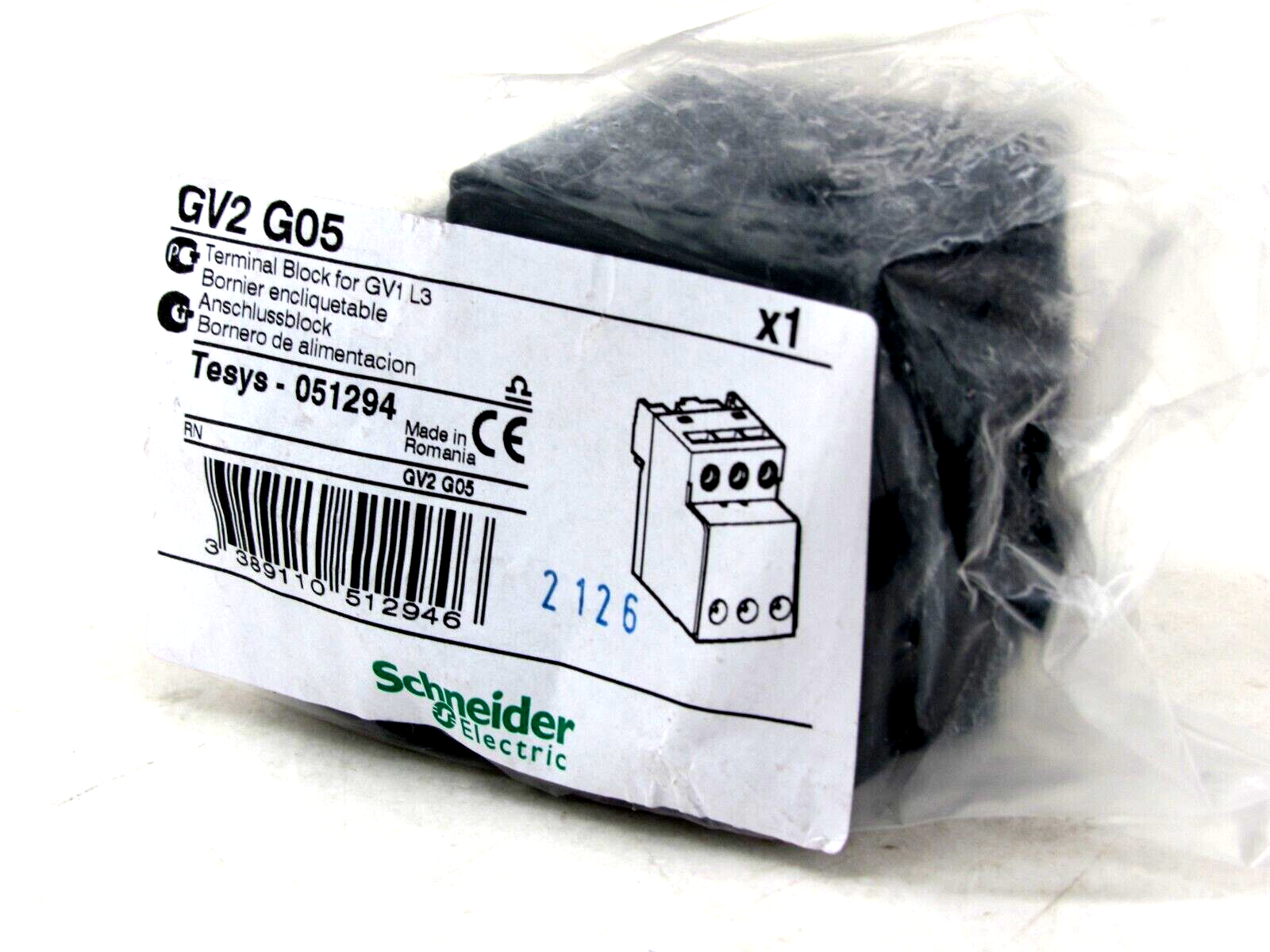 NEW SCHNEIDER /TELEMECANIQUE GV2G05 TERMINAL BLOCK - SB Industrial ...