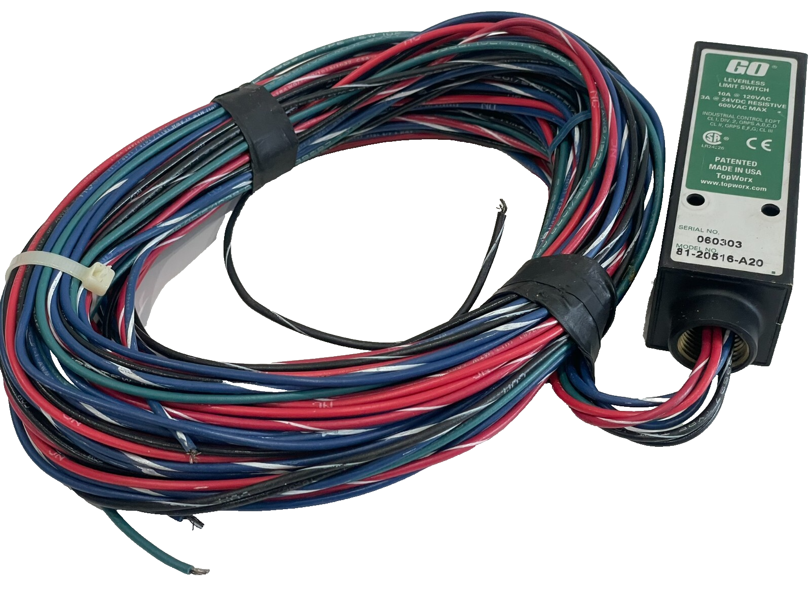 USED TOPWORX GO SWITCH 81-20516-A20 LEVERLESS LIMIT SWITCH 10A120VAC ...